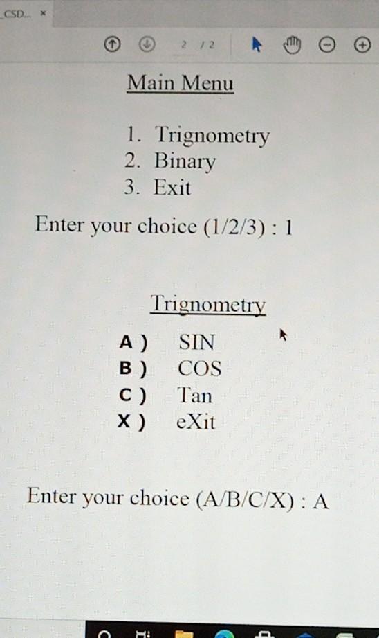 Solved Assignment 2 Csd 2354 C In This Assignment You Are 