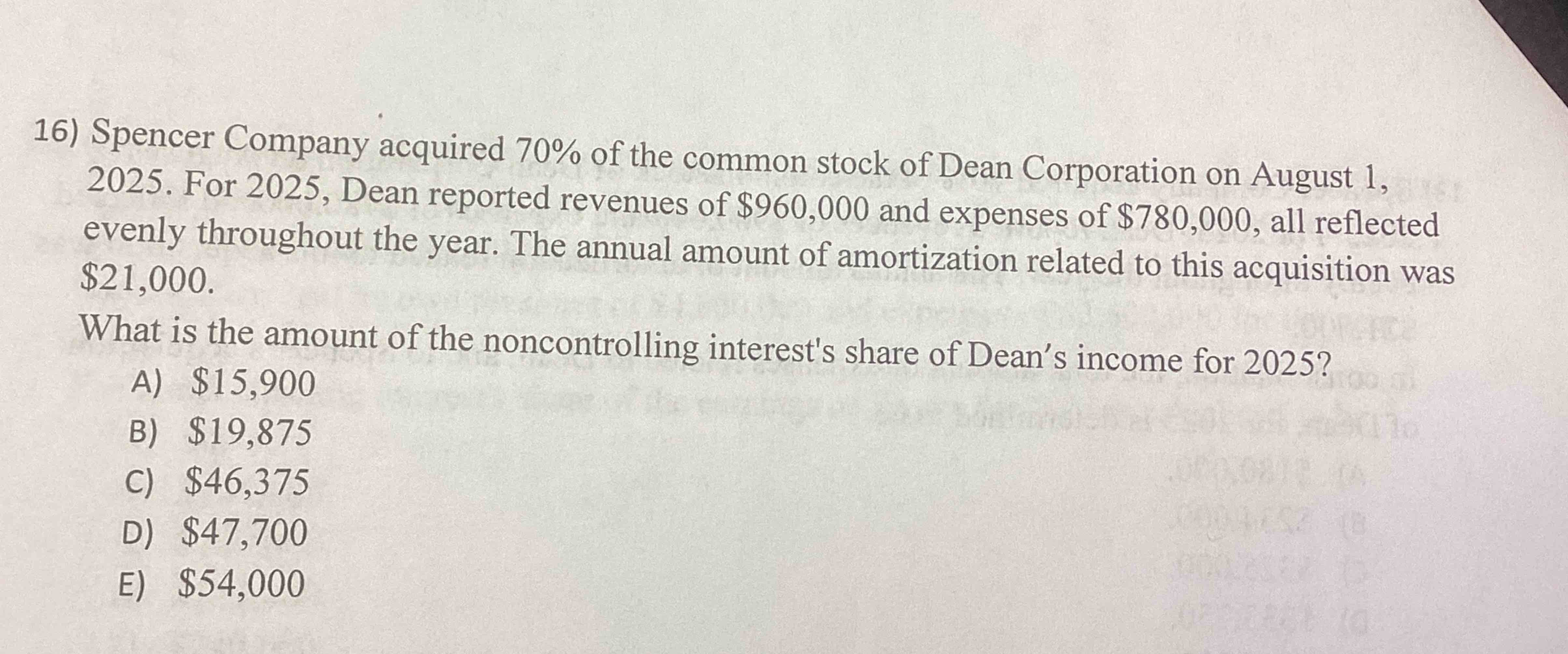 Solved Spencer Company acquired 70% of ﻿the common stock of | Chegg.com
