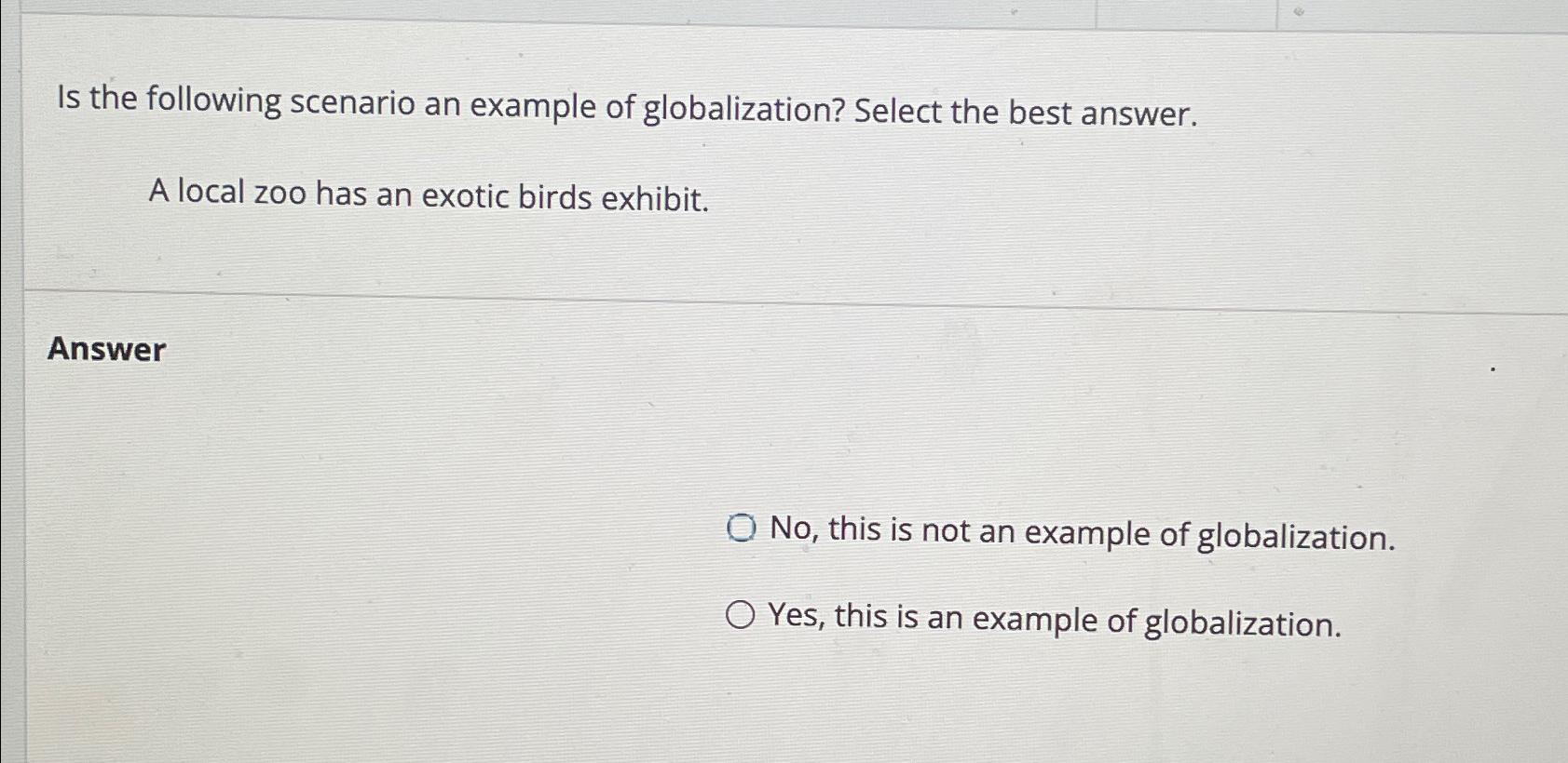 Solved Is the following scenario an example of | Chegg.com