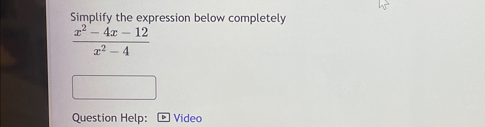 Solved Simplify the expression below | Chegg.com