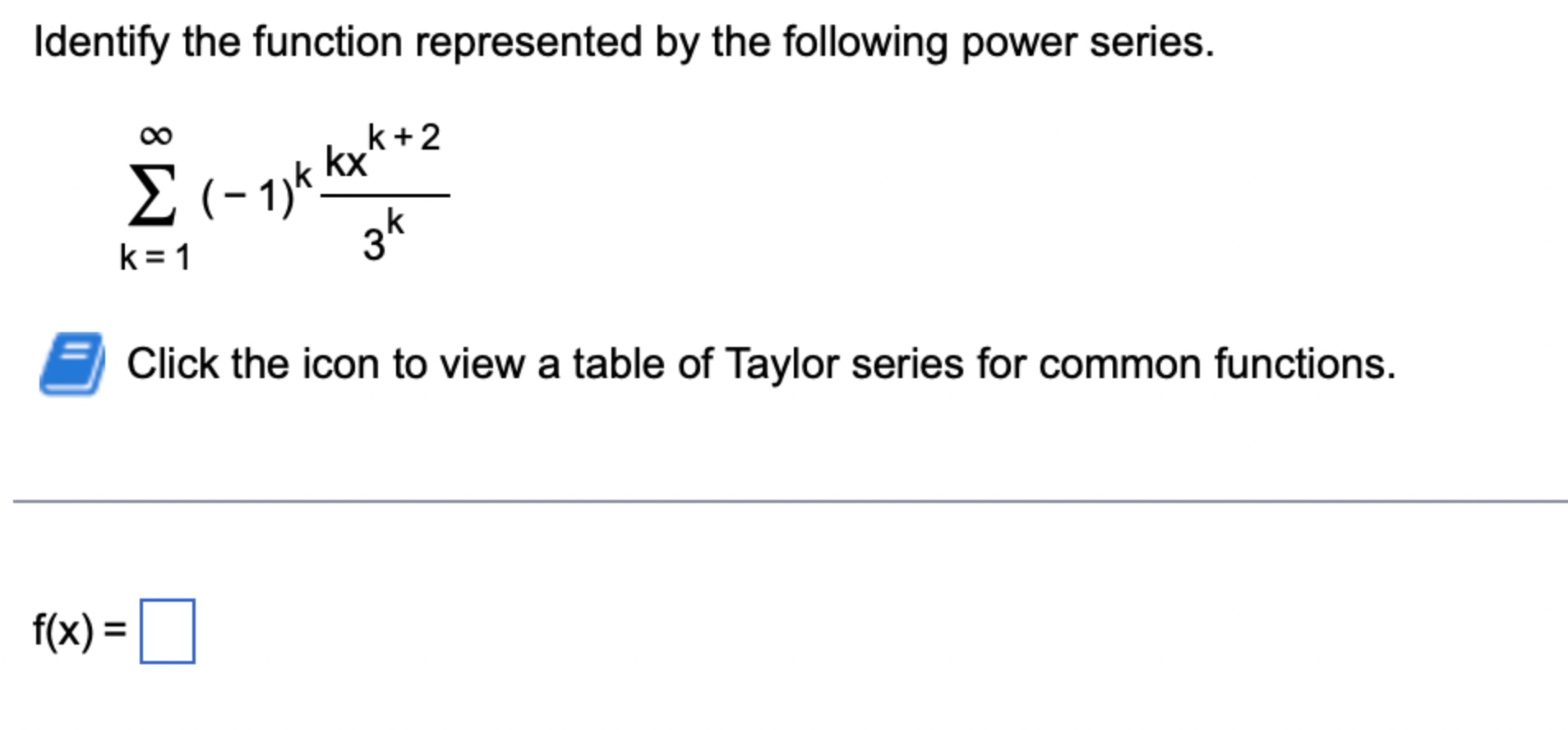 Solved Identify the function represented by the following | Chegg.com