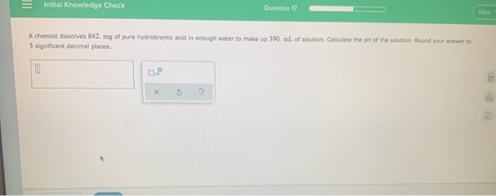 Solved III Initial knowledge Check Question 17 Hiba A | Chegg.com