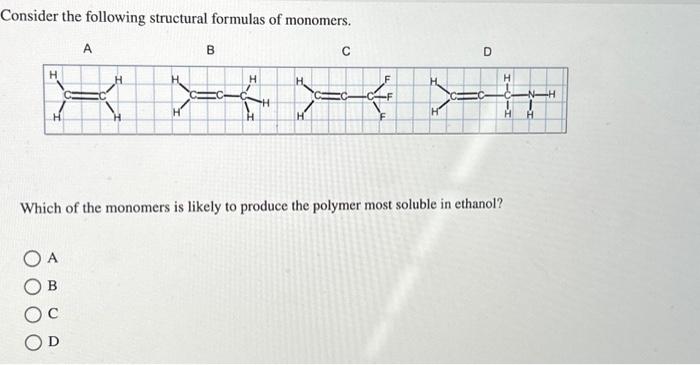 Solved Consider the following structural formulas of | Chegg.com