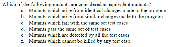 Solved Which of the following statements concerning mutation | Chegg.com