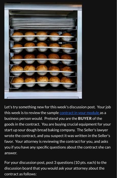 Solved Let's try something new for this week's discussion | Chegg.com