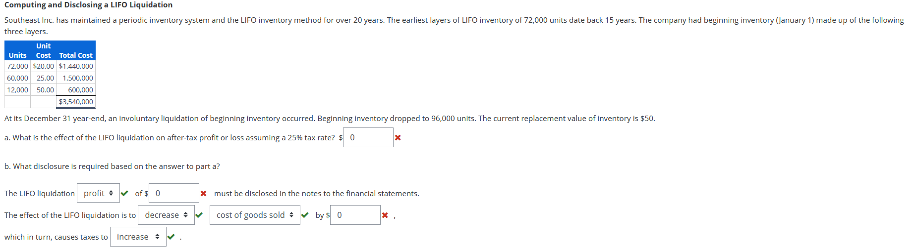 Solved Computing and Disclosing a LIFO Liquidation three | Chegg.com