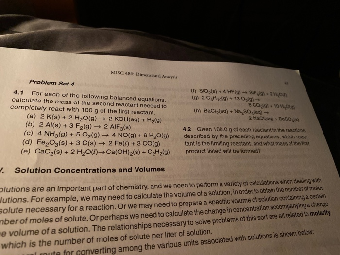 Solved MISC 486 Dimensional Analysis Problem Set 4 () SIO | Chegg.com
