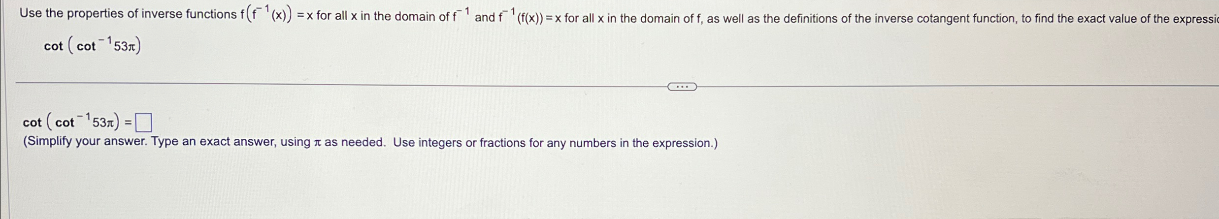 Solved Use the properties of inverse functions f(f-1(x))=x | Chegg.com