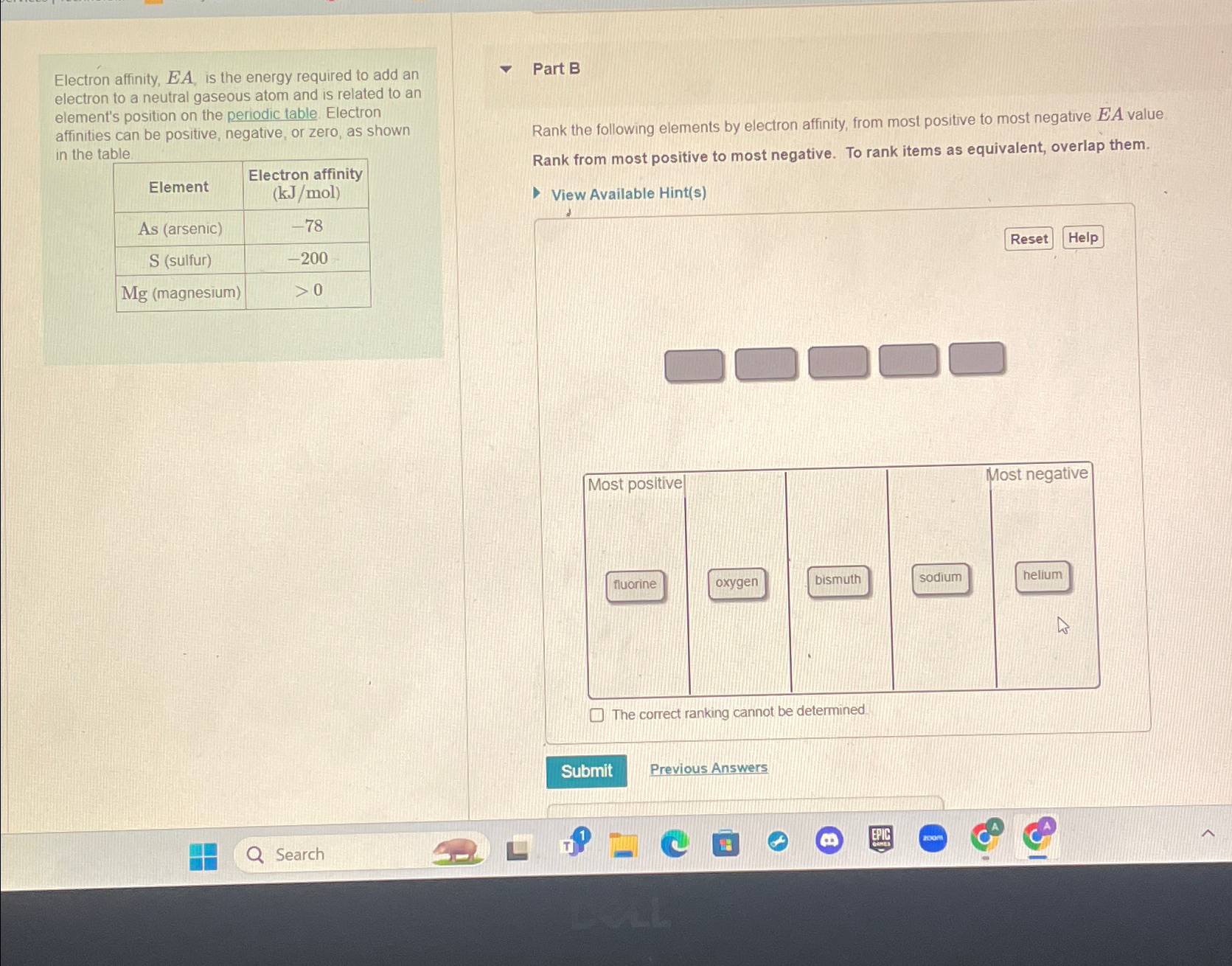 Solved Electron affinity, EA, ﻿is the energy required to add | Chegg.com