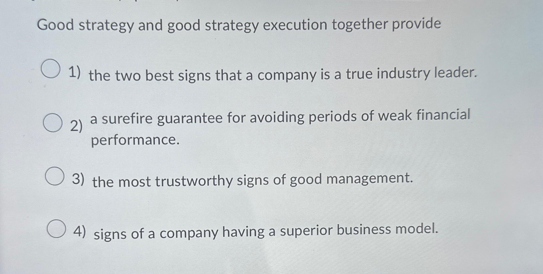 Solved Good strategy and good strategy execution together | Chegg.com