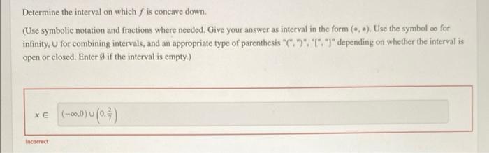 Solved Determine the intervals on which the given function | Chegg.com