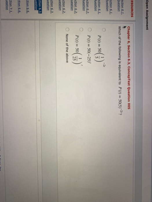 Solved Open Assignment ESOURCES Chapter 6, Section 6.3, | Chegg.com