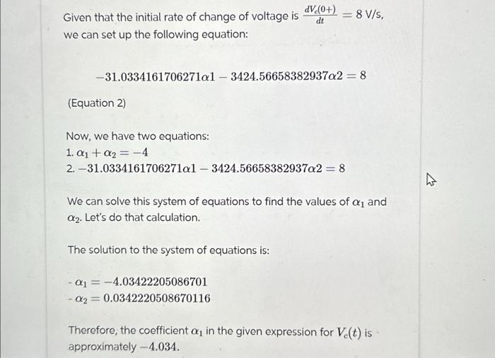 Solved Given the following, determine the coefficient α1 in | Chegg.com