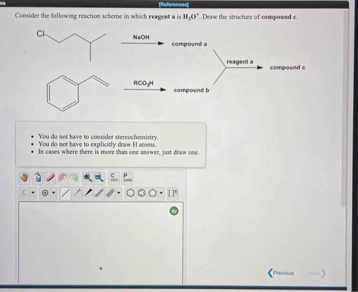 Solved [References) Consider the following reaction scheme | Chegg.com