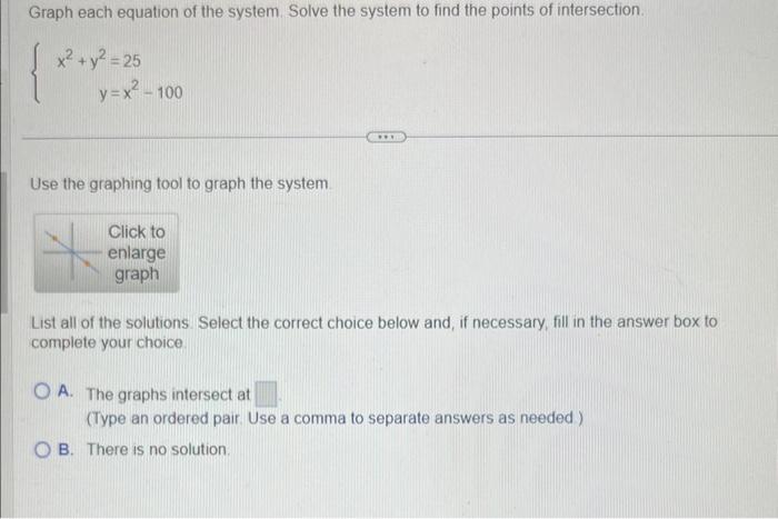 Solved Graph each equation of the system. Solve the system | Chegg.com