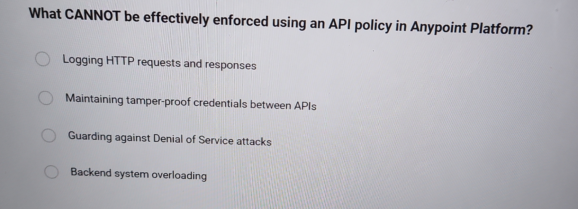 Solved What CANNOT be effectively enforced using an API | Chegg.com