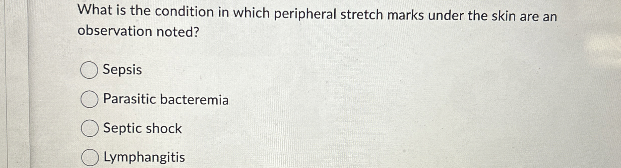 Solved What is the condition in which peripheral stretch | Chegg.com