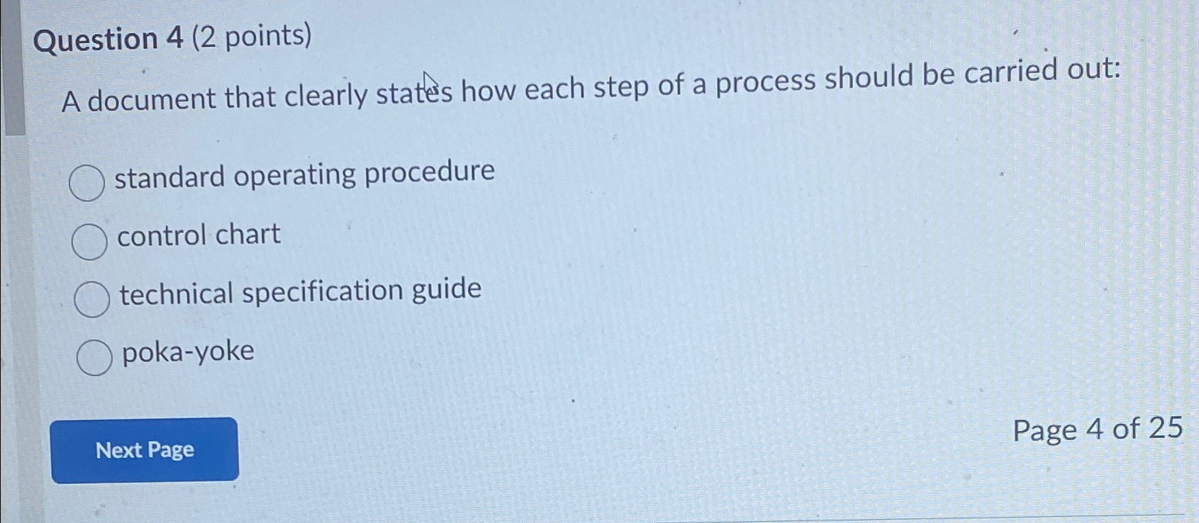 Solved Question 4 (2 ﻿points)A document that clearly staters | Chegg.com