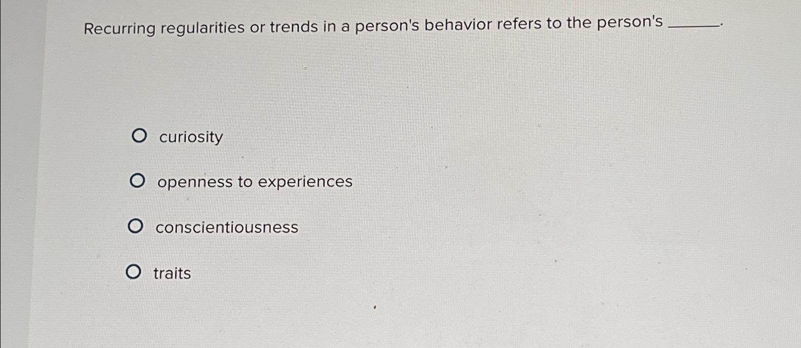 Solved Recurring regularities or trends in a person's | Chegg.com
