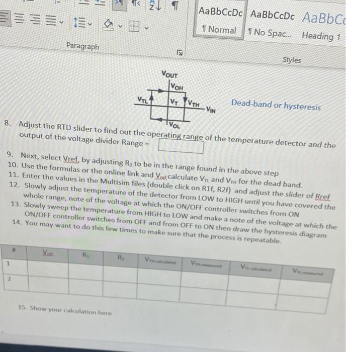 Solved Part B: With Hysteresis 1. Open the Multisim file | Chegg.com