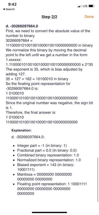 Solved can tou explain how they got the mantissa for these | Chegg.com