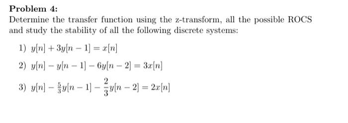 Solved Problem 4 Determine The Transfer Function Using The 0658