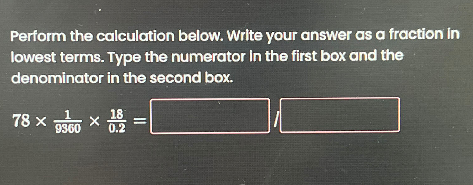 Solved Perform the calculation below. Write your answer as a | Chegg.com