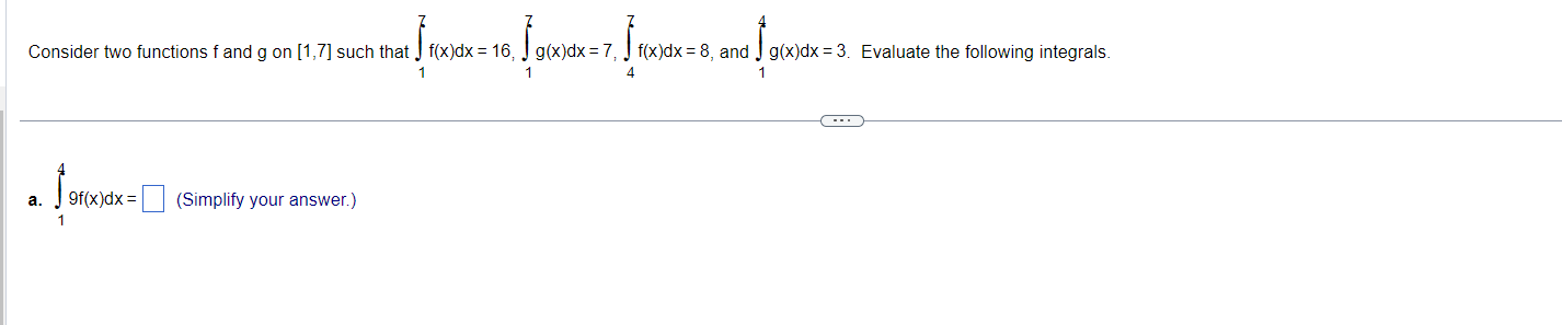 Solved Consider two functions f ﻿and g ﻿on 1,7 ﻿such that | Chegg.com