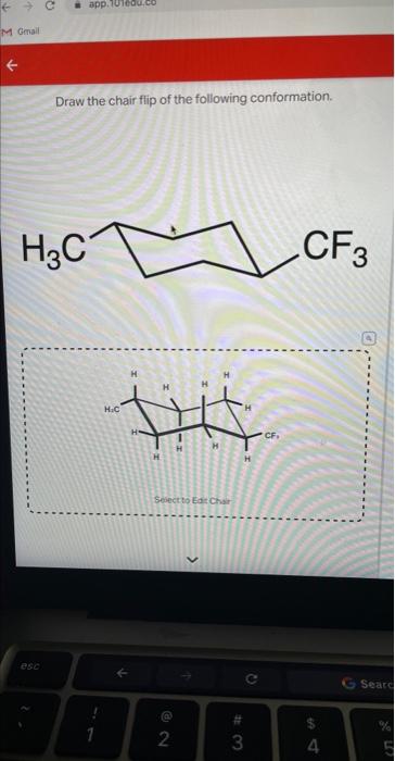 Solved Draw the chair flip of the following conformation. | Chegg.com