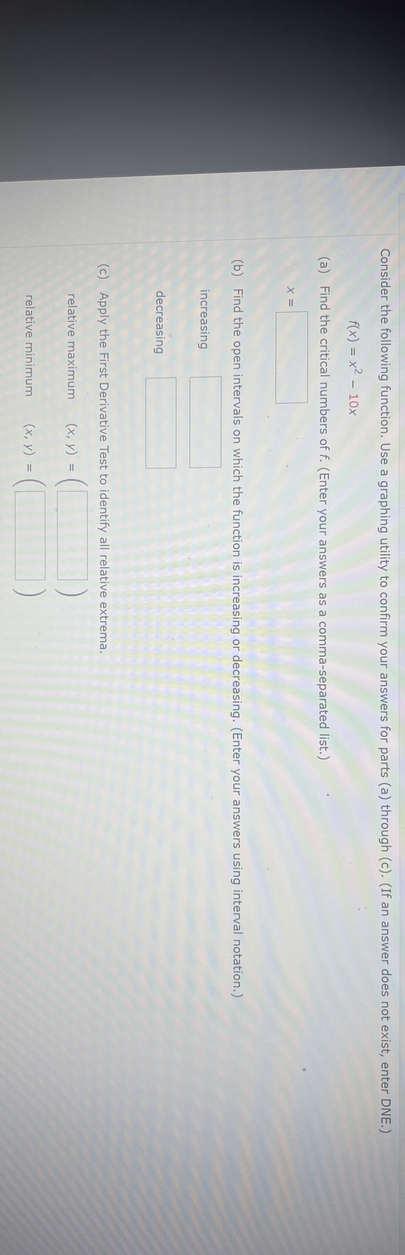 Solved Consider the following function. Use a graphing | Chegg.com