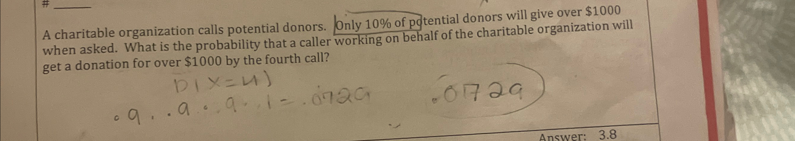 Solved A charitable organization calls potential donors. | Chegg.com