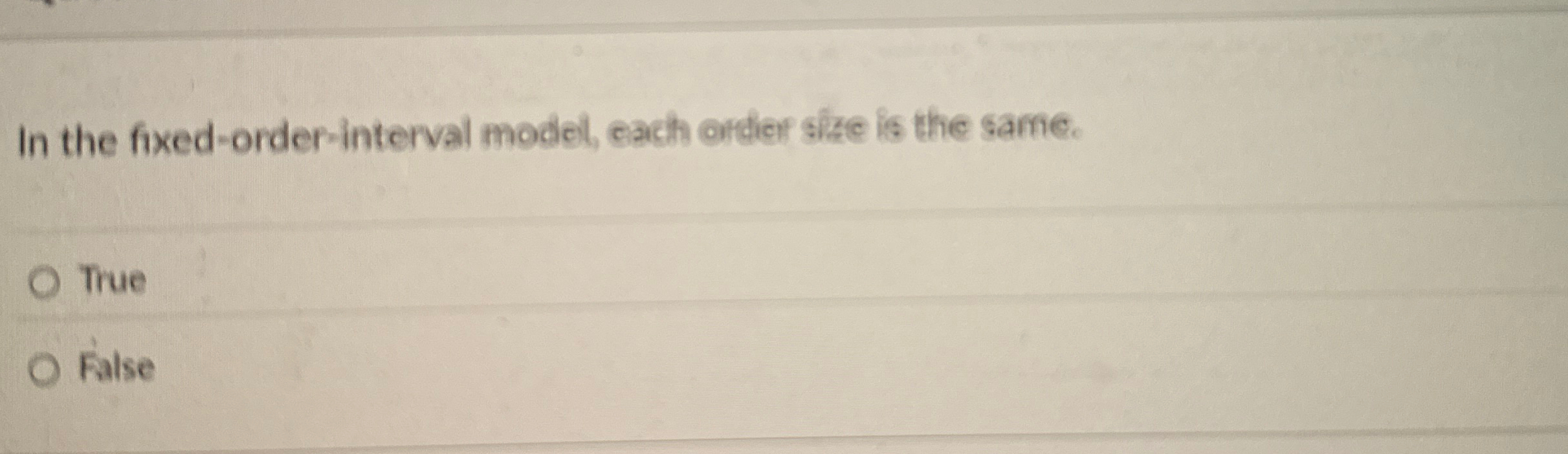 Solved In the fixed-order-interval model, each ordier size | Chegg.com