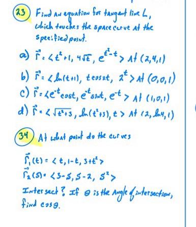 Solved (23) Find ans equation for tangent bine L, which | Chegg.com