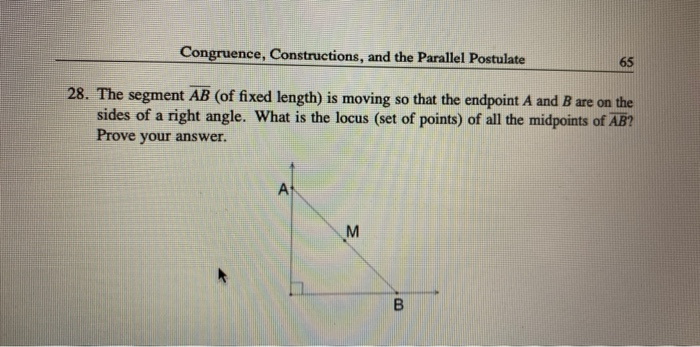 Solved Congruence, Constructions, and the Parallel Postulate | Chegg.com