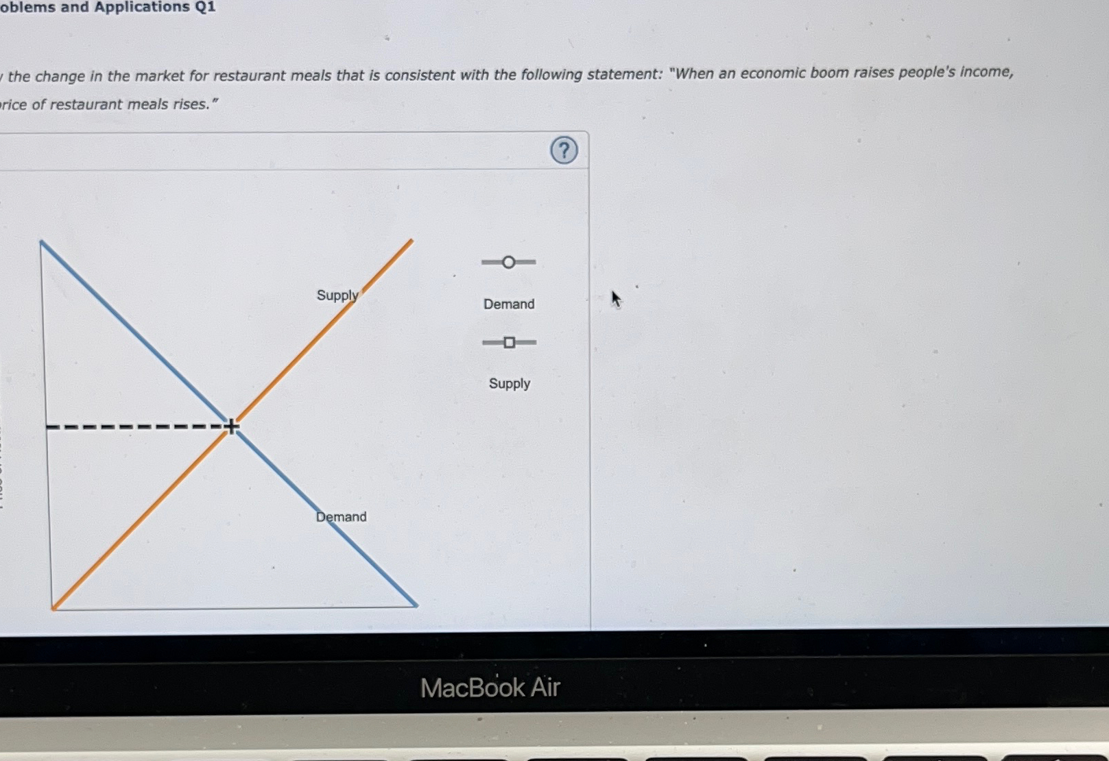 Solved oblems and Applications Q1the change in the market | Chegg.com