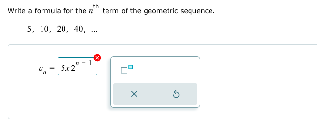 Solved Write a formula for the nth ﻿term of the geometric | Chegg.com