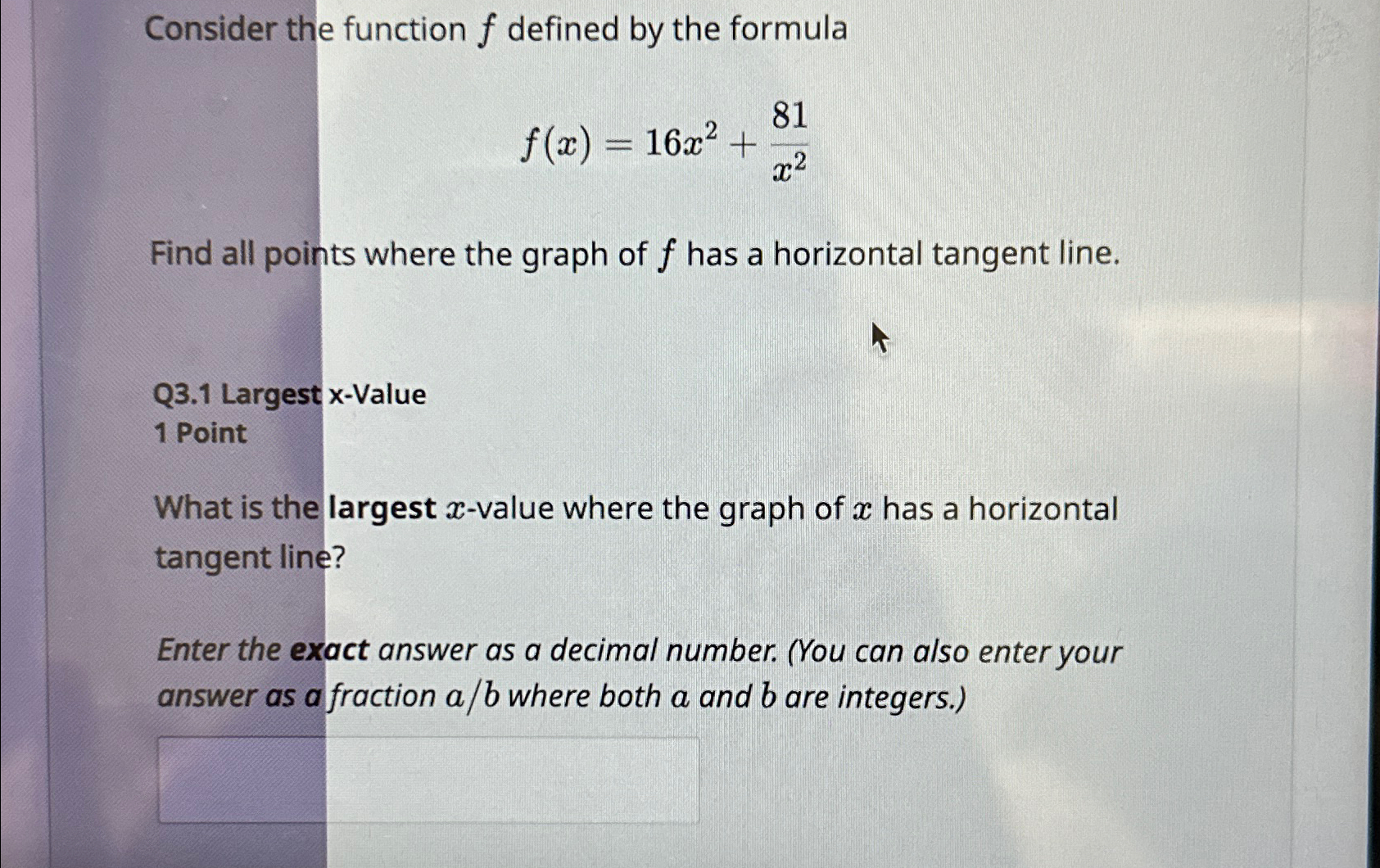 Solved Consider the function f ﻿defined by the | Chegg.com