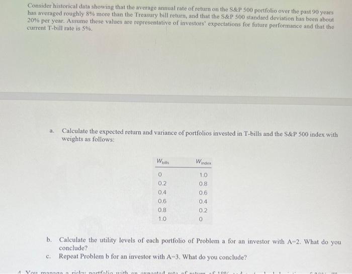 Solved Consider historical data showing that the average | Chegg.com