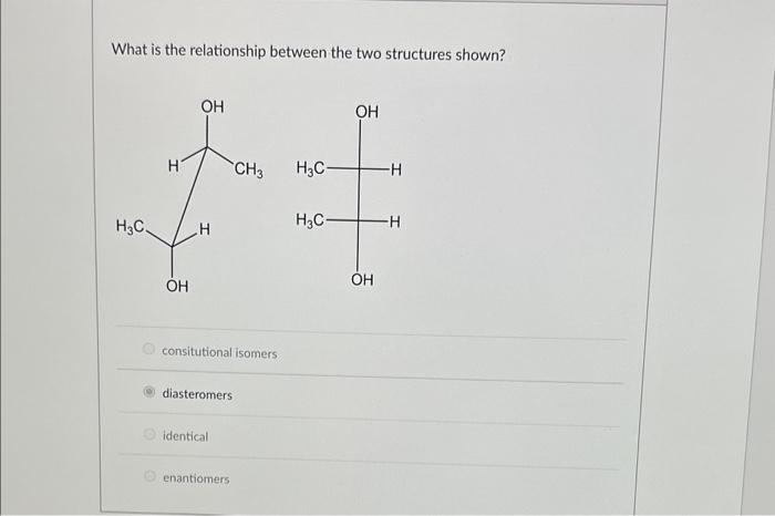 Solved What is the relationship between the two structures | Chegg.com