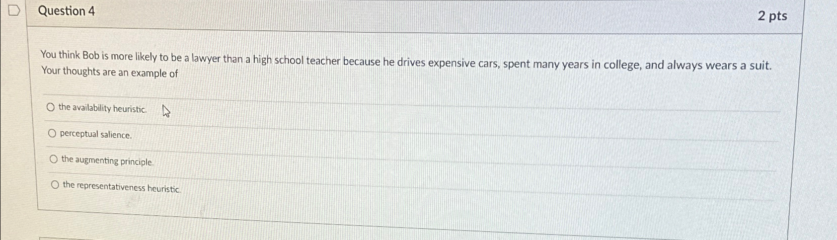 Solved Question 42 ﻿ptsYou think Bob is more likely to be a | Chegg.com