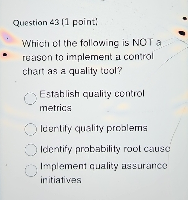 Solved Question 43 (1 ﻿point)Which of the following is NOT a | Chegg.com