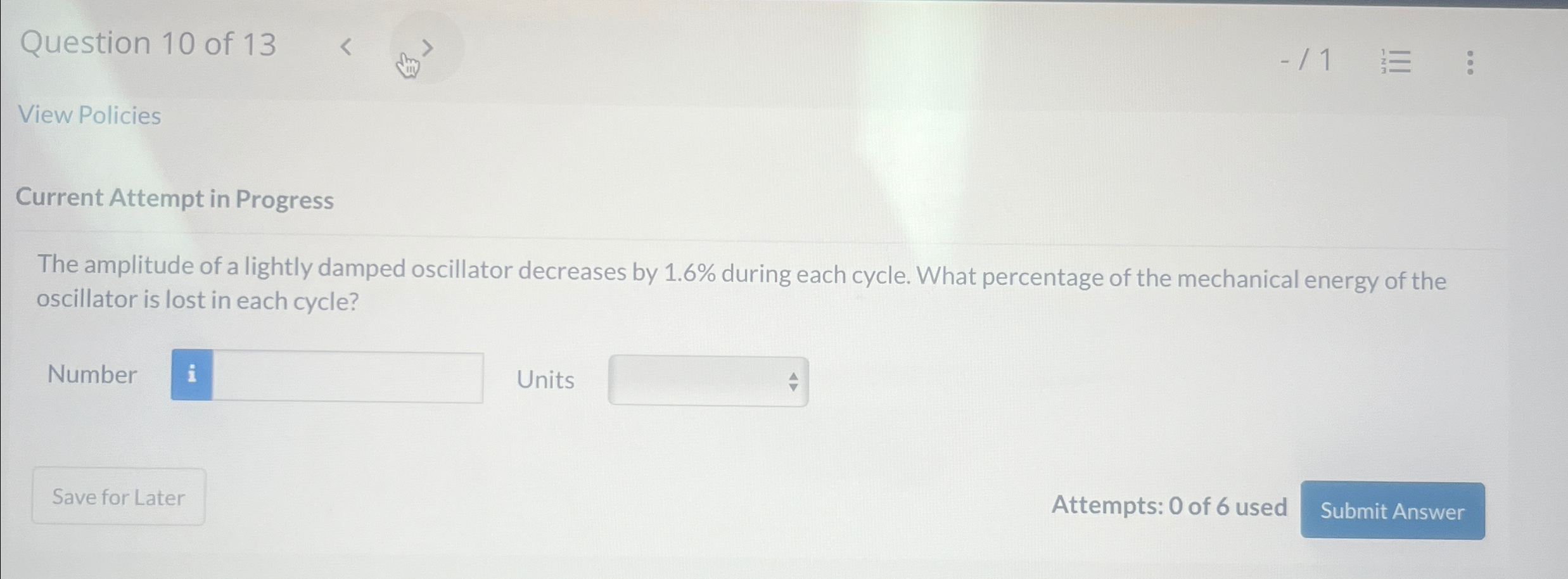 Solved Question 10 ﻿of 13View PoliciesCurrent Attempt in | Chegg.com