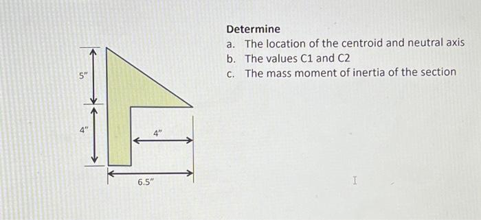 Solved Determine a. The location of the centroid and neutral | Chegg.com