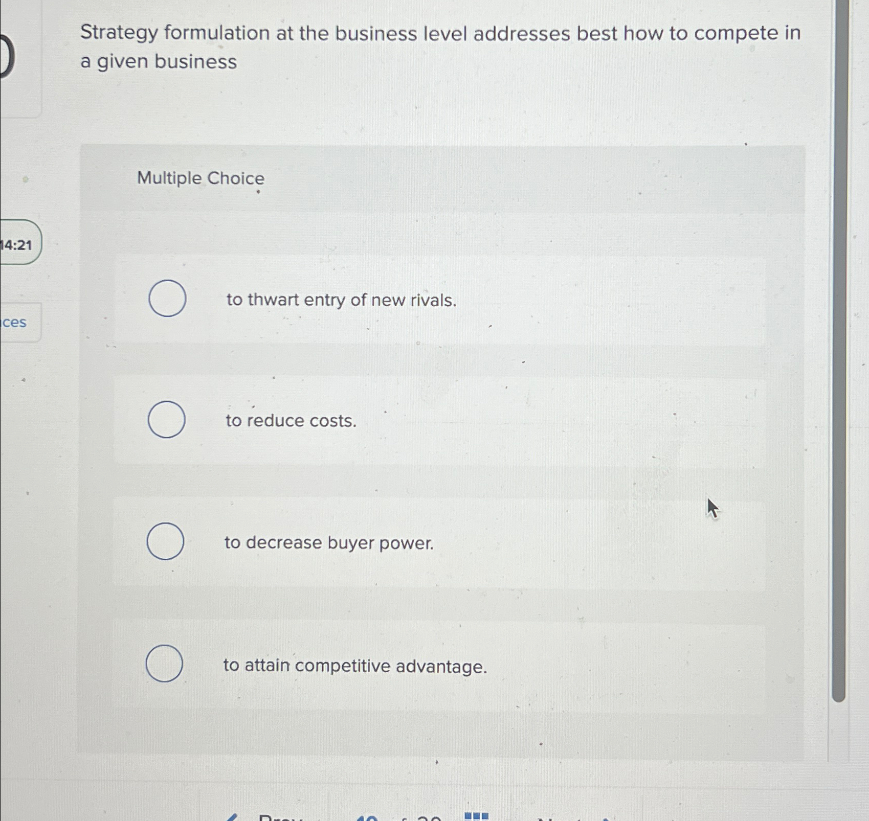 Solved Strategy formulation at the business level addresses | Chegg.com