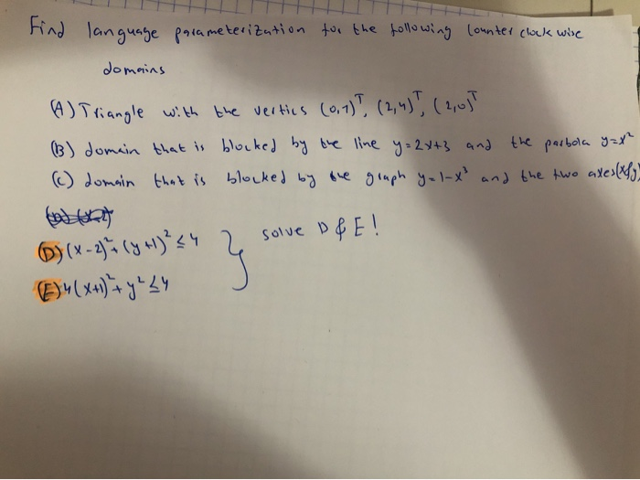 Solved Find language parameterization for the following | Chegg.com