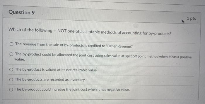 Solved Which of the following is NOT one of acceptable | Chegg.com