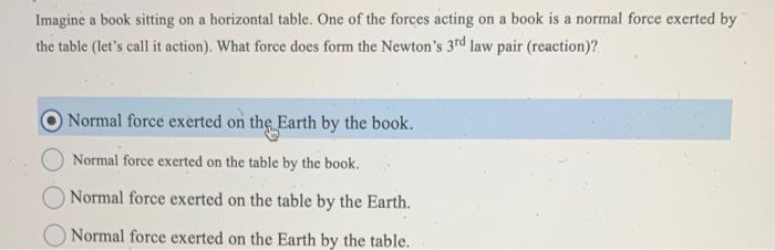 Solved Imagine a book sitting on a horizontal table. One of | Chegg.com