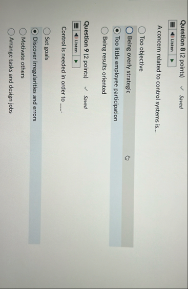 Solved Question 8 (2 ﻿points) ﻿Saved A concern related to | Chegg.com