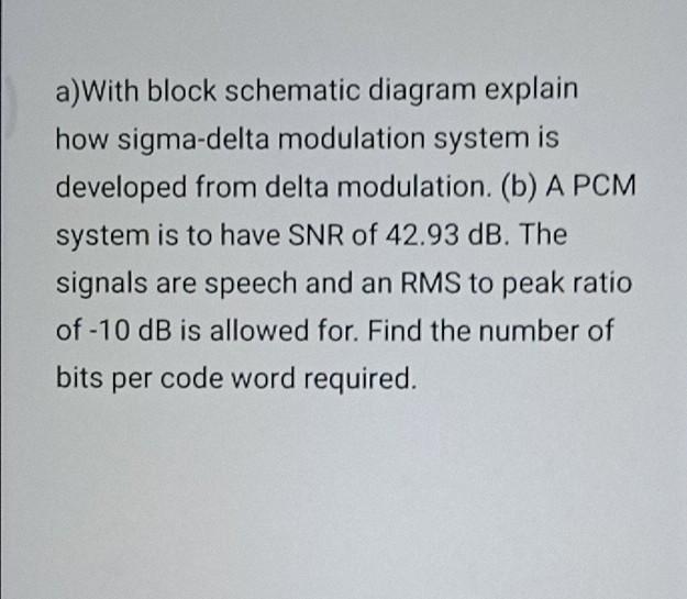 Solved a)With block schematic diagram explain how | Chegg.com