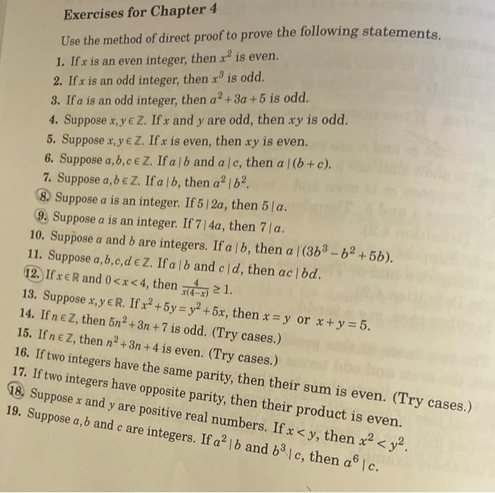 Solved Exercises for Chapter 4 Use the method of direct | Chegg.com